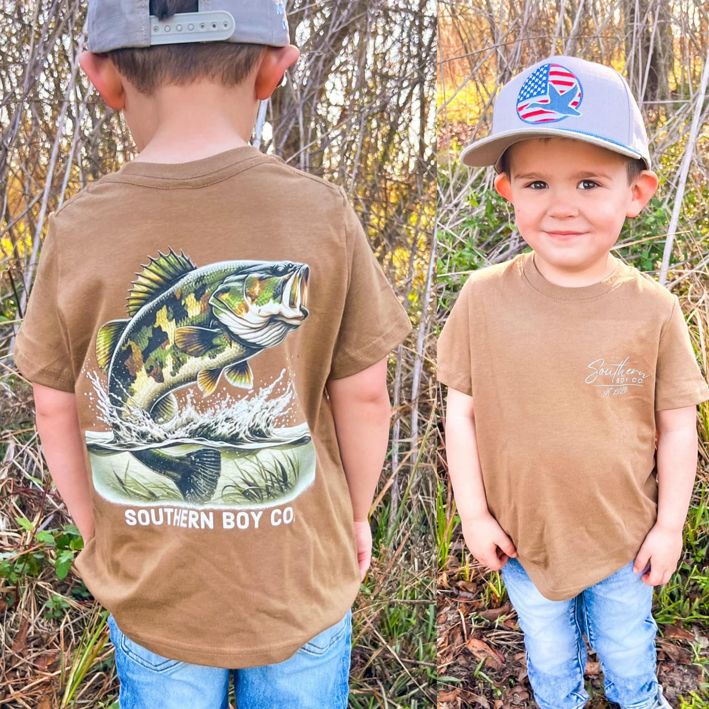 Camo Bass Boy's Short Sleeve Shirt – Southern Boy Co.