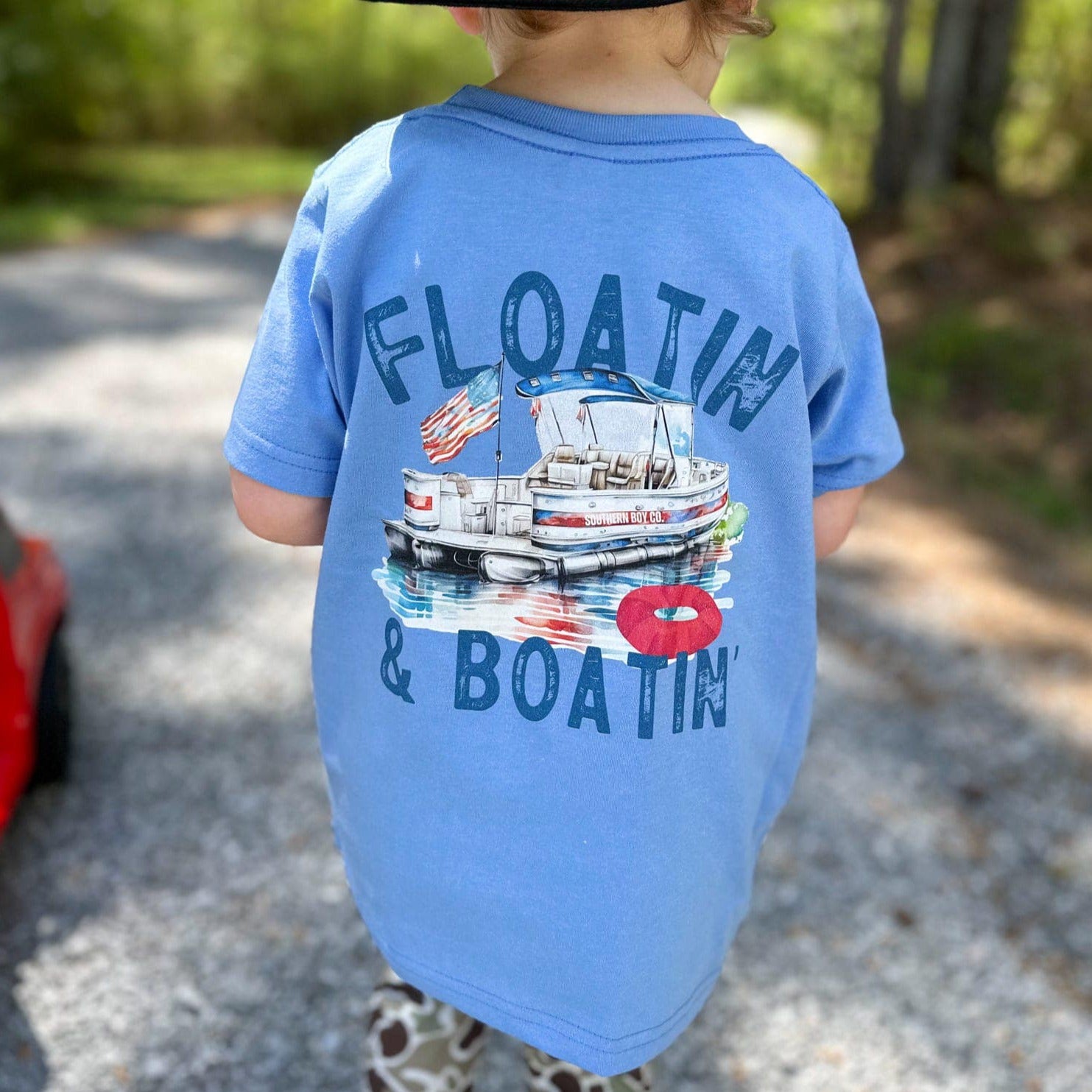 Floatin’ And Boatin’ Short Sleeve Kids Tee – Southern Boy Co.