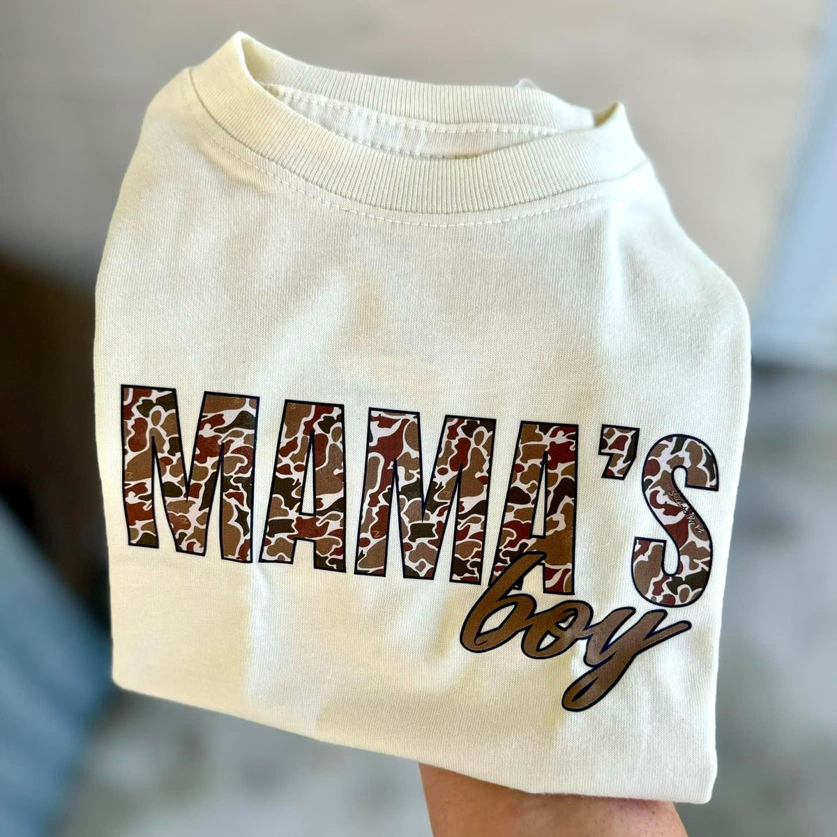 Mama’s Boy Southern Boy Camo Short Sleeve Kids Tee – Southern Boy Co.