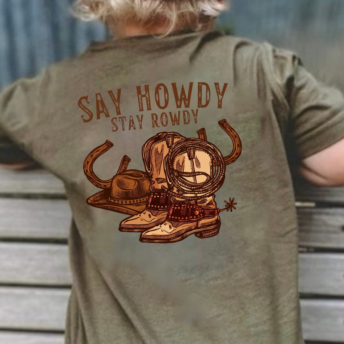 (SHORT) Say Howdy and Stay Rowdy Short Sleeve Kids Tee – Southern Boy Co.
