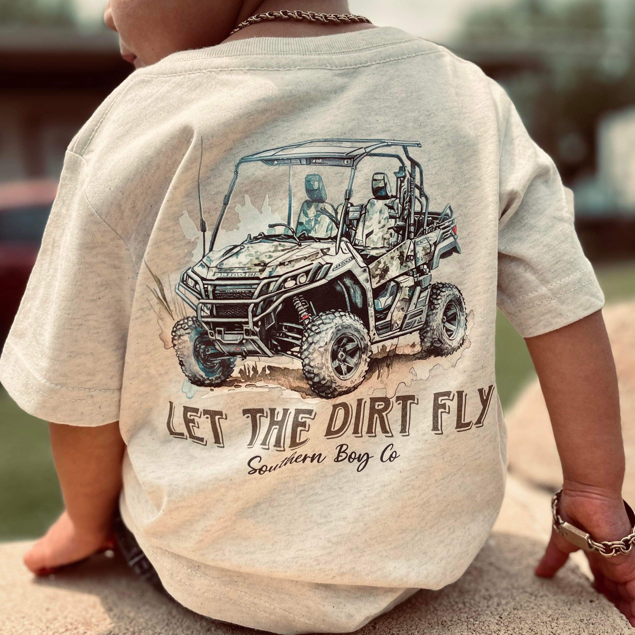 Let The Dirt Fly Short Sleeve Kids Tee (D) – Southern Boy Co.