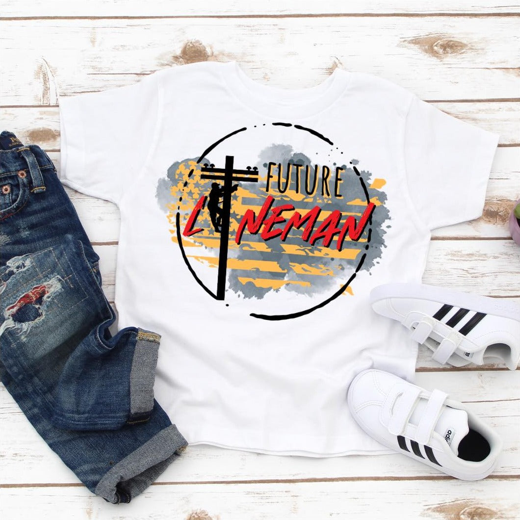 Future Lineman Front Design Kids Tee (D) – Southern Boy Co.