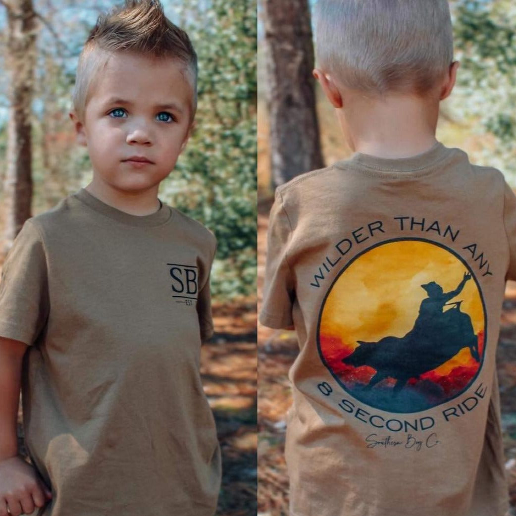 Wilder Than Any 8 Second Ride Boy's Short Sleeve Shirt – Southern Boy Co.